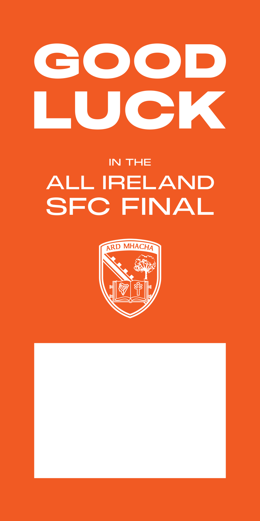 Good Luck Posts – Armagh Senior Football Team – CLG Ard Mhacha